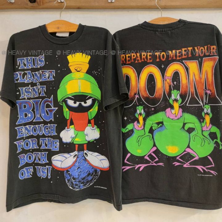 MARVIN 1993 DOOM เสื้อวินเทจ เสื้อการ์ตูน Looney tunes heavy vintage ...