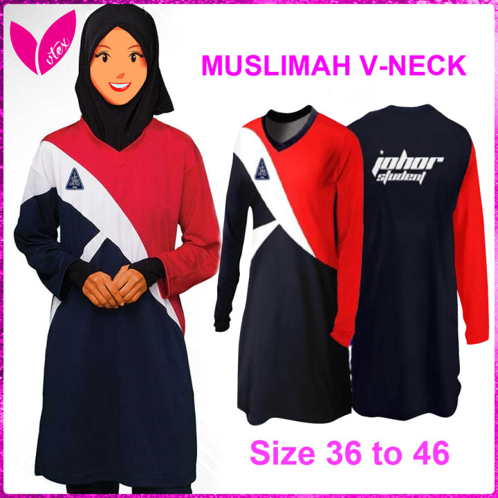 Tshirt Muslimah KRMJ JOHOR STUDENT / MUAFAKAT JOHOR / KARAKTER JOHOR ...