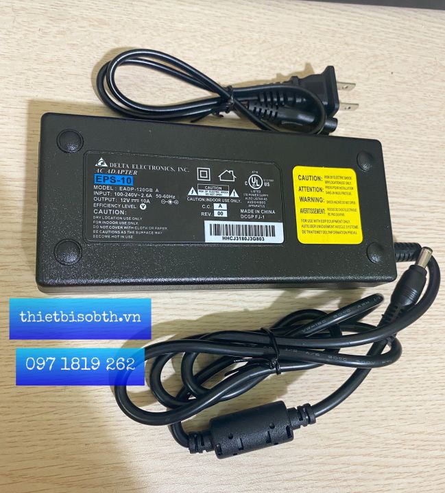 Adapter Nguồn 12V 10A DELTA Chạy Cho Camera, Đèn Led | Lazada.vn