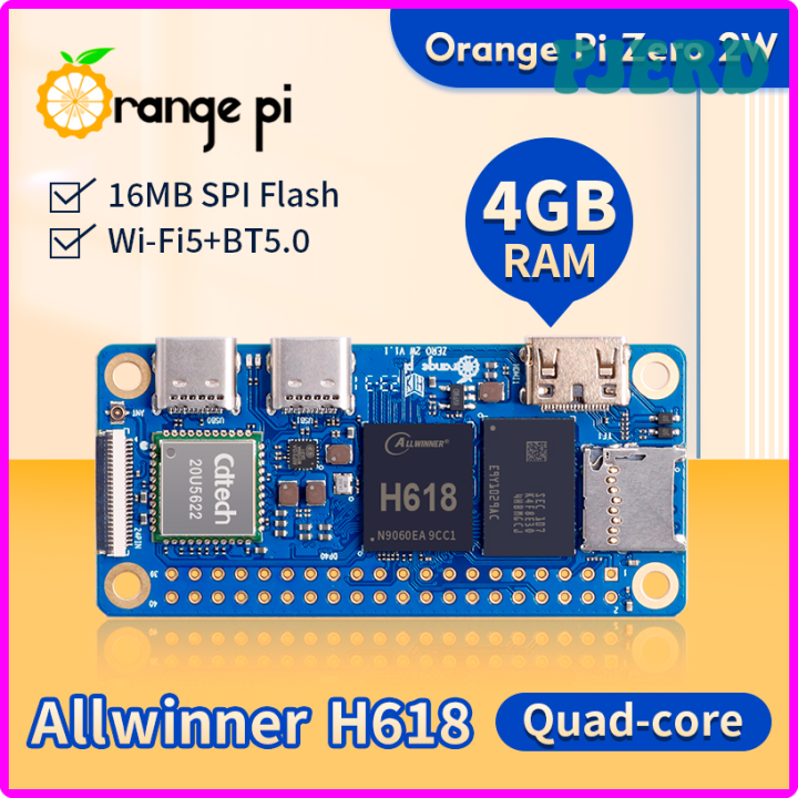 PJERD Orange Pi Zero 2 W 4GB RAM DDR4บอร์ดพัฒนา Allwinner H618 Orange ...