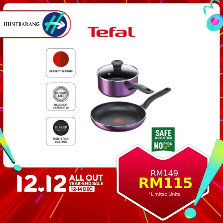 Tefal Cooking Source 3pcs Set (FP24+Saucepan18) (B504S295) | Lazada