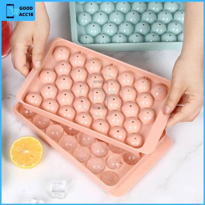 Cetakan Es Batu Bulat 33 Slot Alat Cetakan ES Pudding Jelly Agar ...