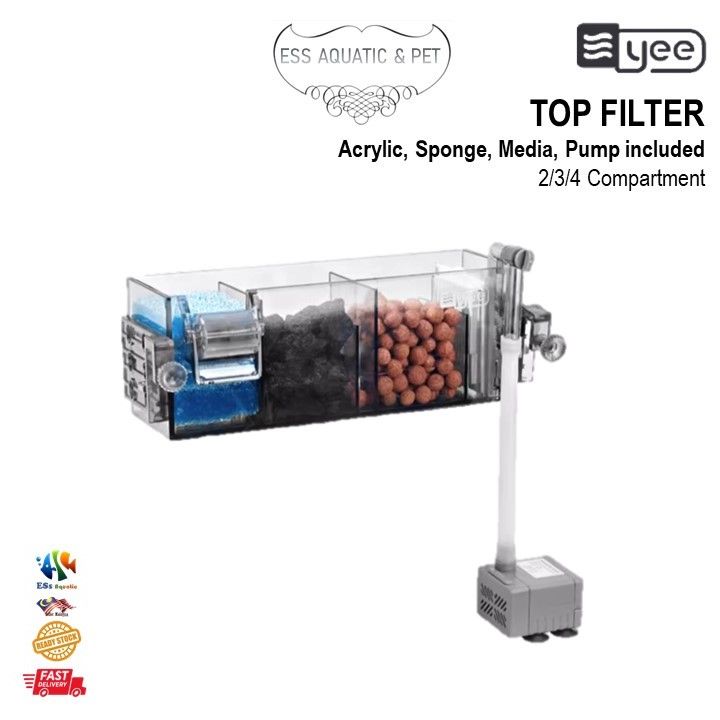 YEE Aquarium Top Filter Box Media filter box External filter with water ...