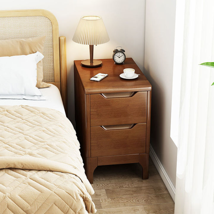 Super narrow bedside table Solid wood simple modern bedroom crevice ...