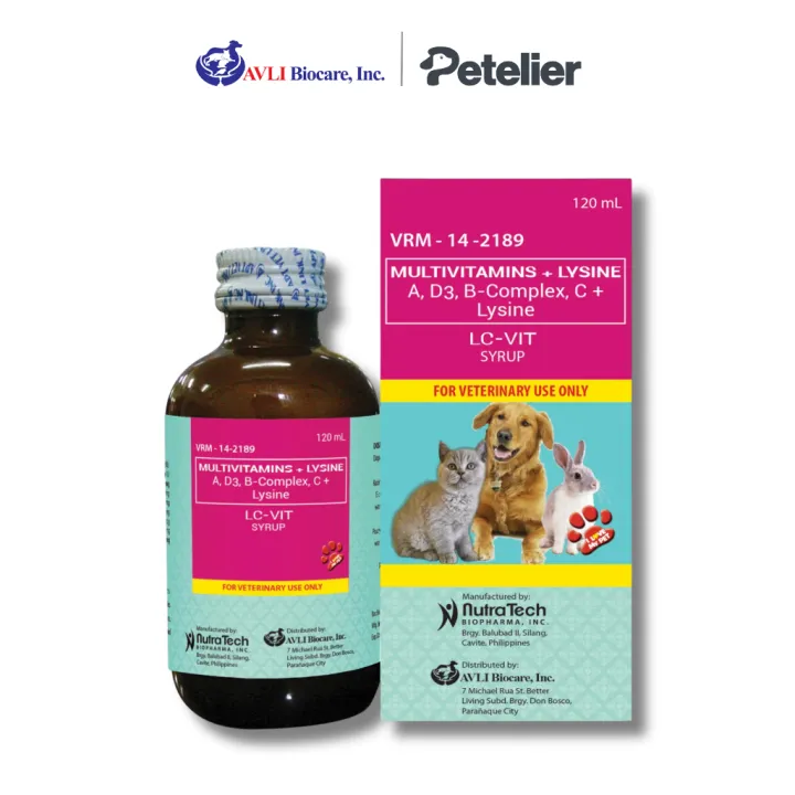 LC Vit Syrup Multivitamins 60 & 120ml for Pets (Cats, Dogs and Rabbits ...