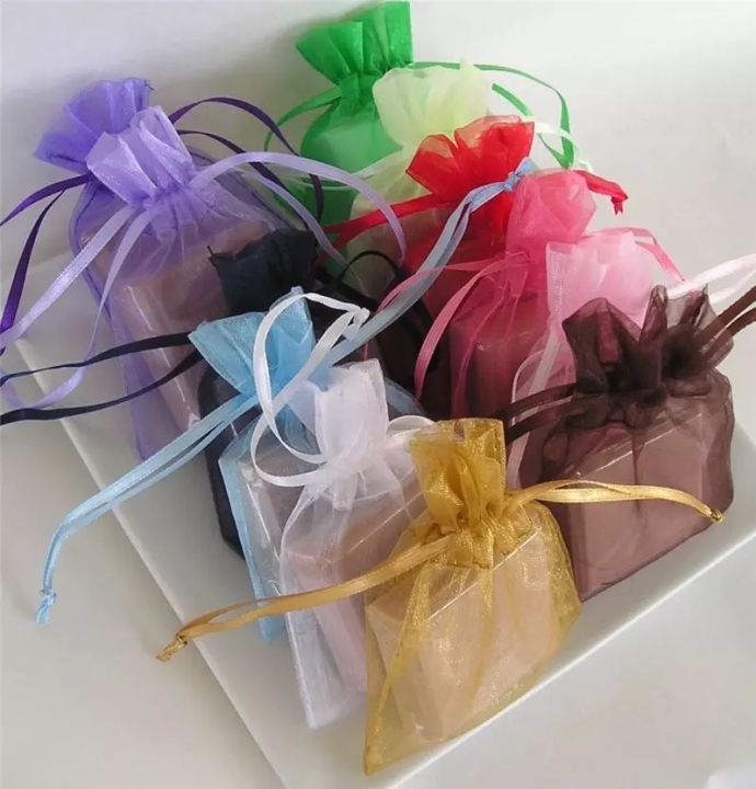 48-50pcs/pack Organza Pouch Gift Bag Souvenir Bags Party Favor ...
