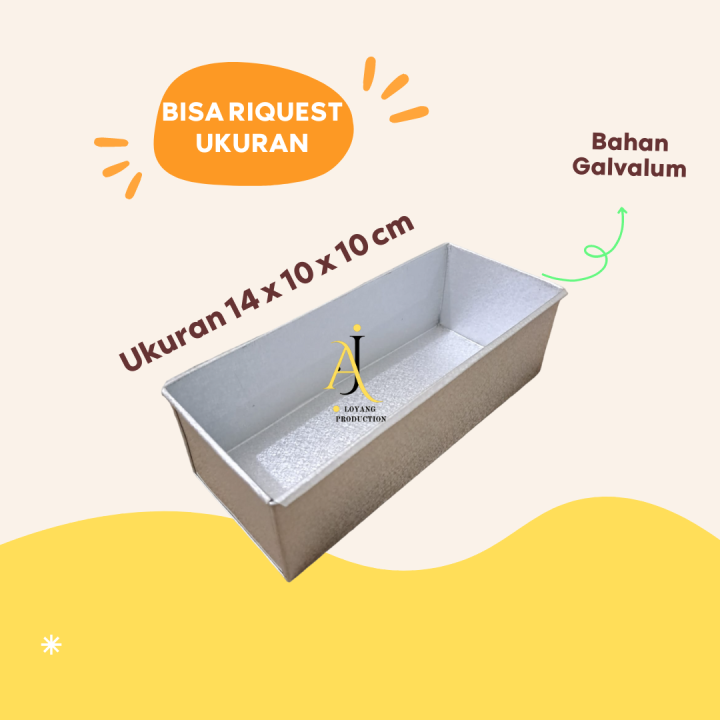 Loyang Roti Ukuran 14x10x10 cm Galvalum / Loyang roti tawar /loyang ...