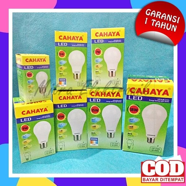 Lampu LED Merk Cahaya 3W 5W 7W 9W 12W 15W 18W Putih - Cahaya Lampu LED ...