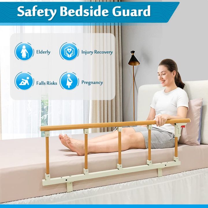 Bedside handrail foldable bed railings side rail safety handle for ...