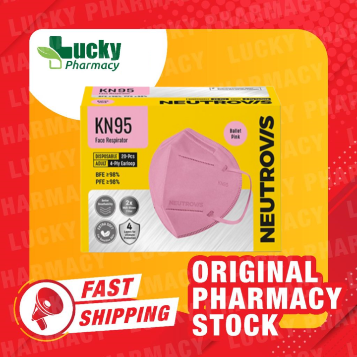 NEUTROVIS KN95 FACE RESPIRATOR - BALLET PINK (20S) | Lazada