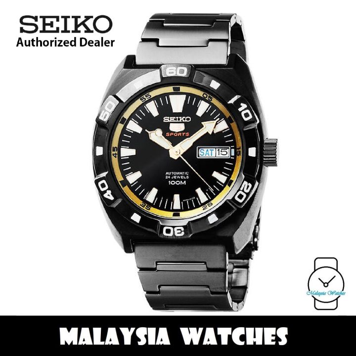 Seiko 5 Sports SRP287K1 Automatic Black Dial Hardlex Crystal Glass ...
