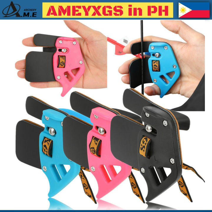 Archery Finger Tab Protector Gear Hand Guard Cow Leather Recurve Bow ...