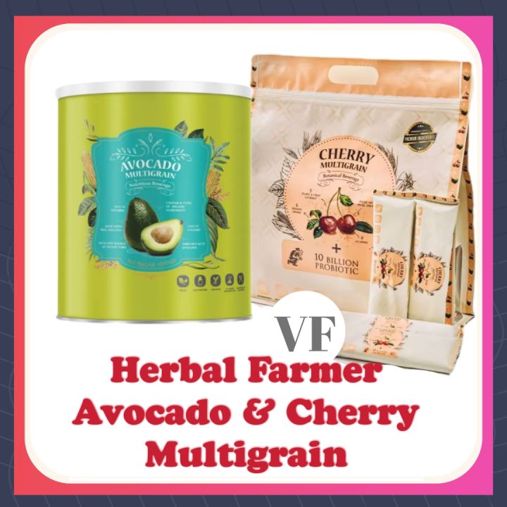 Herbal Farmer Avocado Multigrain Beverage 500g / Cherry Multigrain Beverage 25g x 20s [Exp 2026 ...