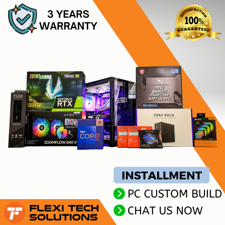Flexi Tech PC Desktop Custom Build INTEL i9 / i7 / i5 / i3 AMD Ryzen 9 / 7 / 5 / 3 GPU PSU RAM ...