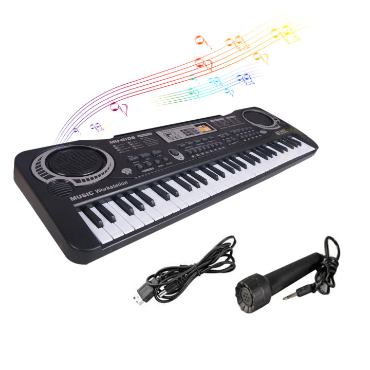 61 Keys Black Digital Music Electronic Keyboard KeyBoard Electric Piano ...