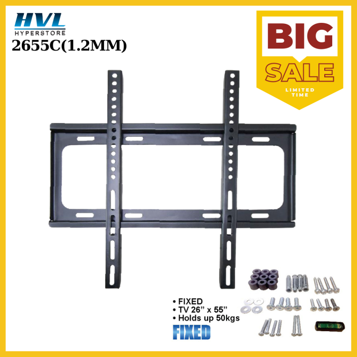 TV Bracket Fixed Wall Mount 26"-55" Inch Universal LED LCD BRK-2655CC ...