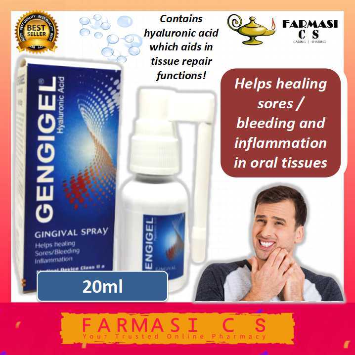 GENGIGEL Hyaluronic acid Gingival SPRAY 20ml EXP:10/2026 [ For ...
