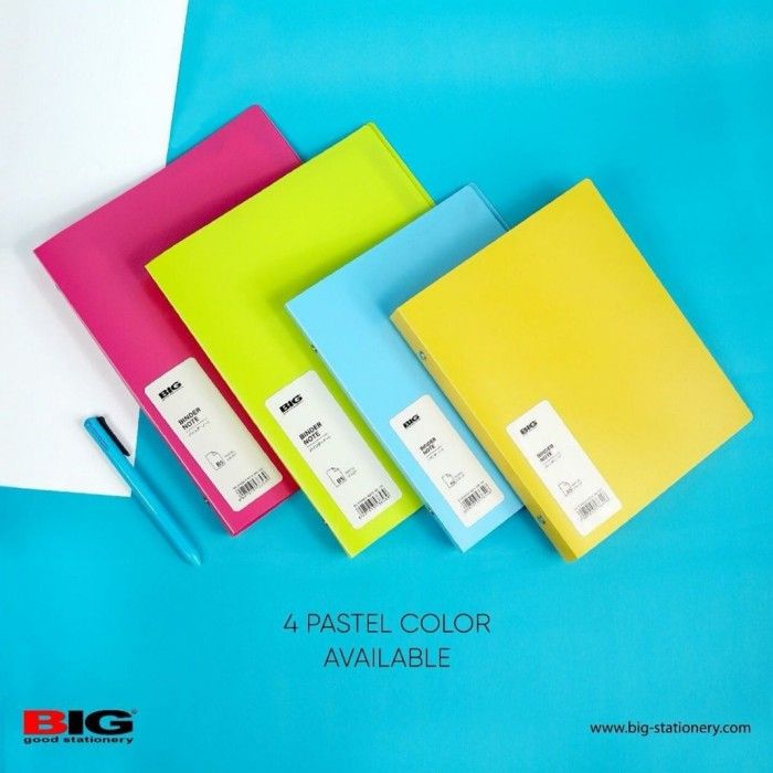 BIG Binder Note A5 Ring Warna Pastel Polos BN-101| 20 RING | SOFT COLOR ...