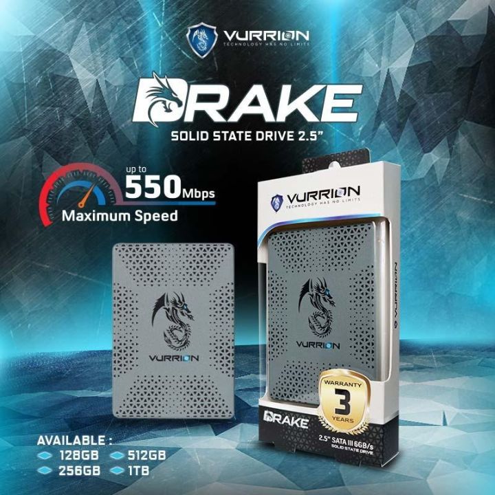 SSD VURRION DRAKE 128GB / 256GB SOLID STATE DRIVE 2.5" SATA III 6Gb/s ...