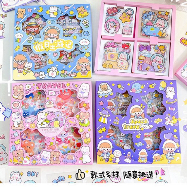 Children sticker toys mainan sticker memasang baju DIY sticker project ...