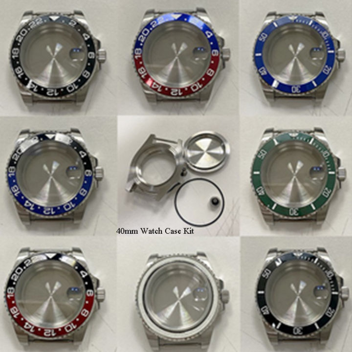 40mm 316L Stainless Steel Watch Case Sapphire Glass Watch Modified Case ...