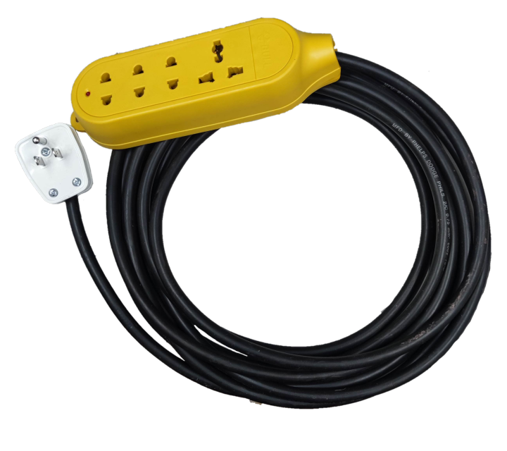 Extension Lead 4 Gang 10A 250V Royal Cord (Bull) GNTP-C5/WHG-008/PDRC ...
