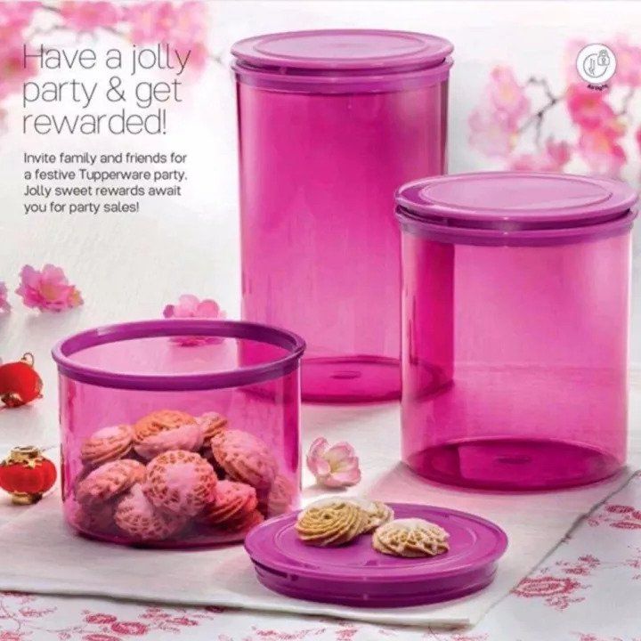 Tupperware Jolly Keeper READY STOCK ( 1.7L / 2.7L / 3.7L / Set ) | Lazada