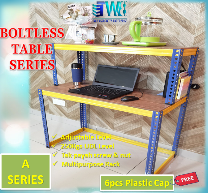 Boltless Table Rack Meja Rak Double Layer Multipurpose Table Home Table ...