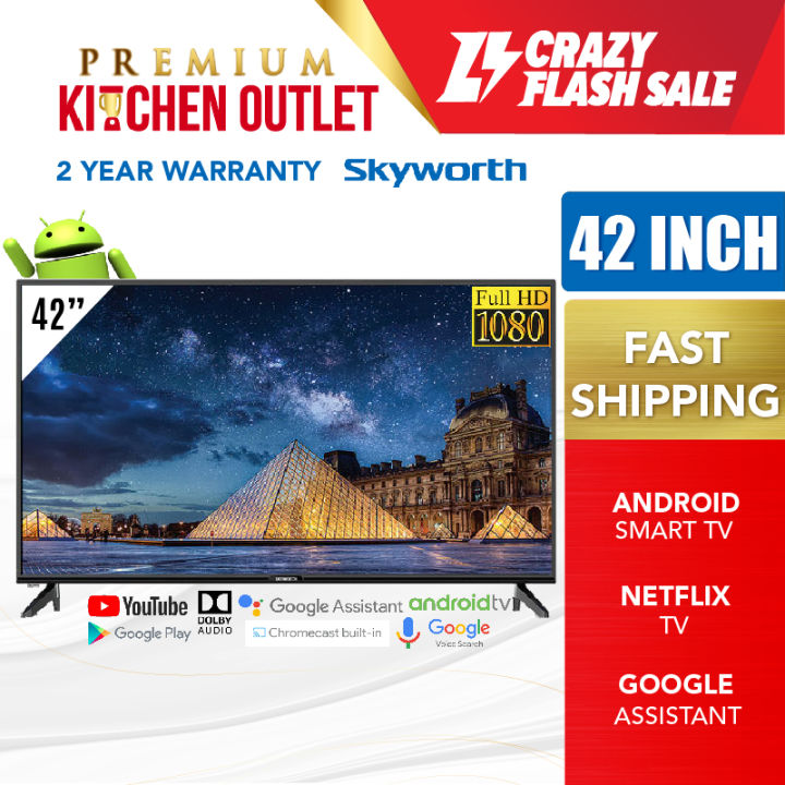 【OWN TRUCK DELIVERY】Skyworth 42 Inch 2K Android TV Smart TV 42STC6200 ...