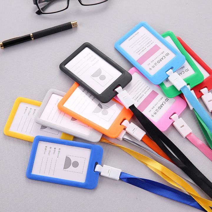 Work card plastic waterproof card set lanyard school card work card ...