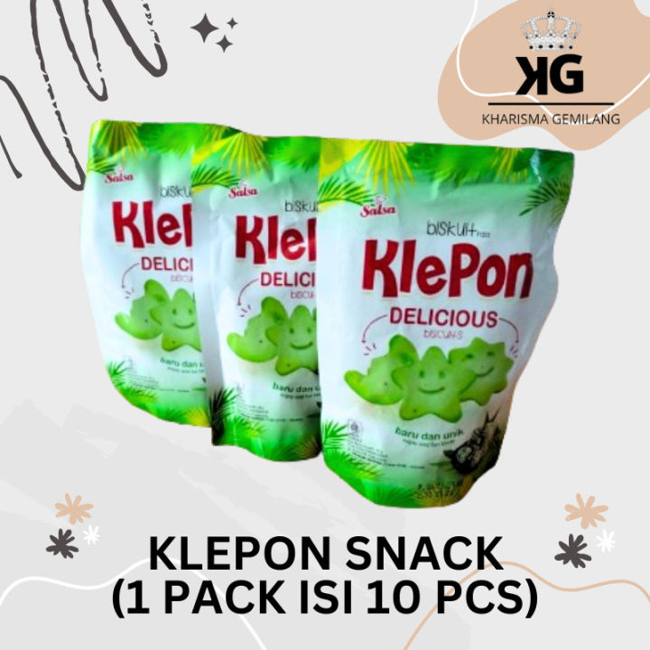 KG - KLEPON SNACK 43 Gram (1 Pack Isi 10 PCS) Pouch Trebson Biskuit ...