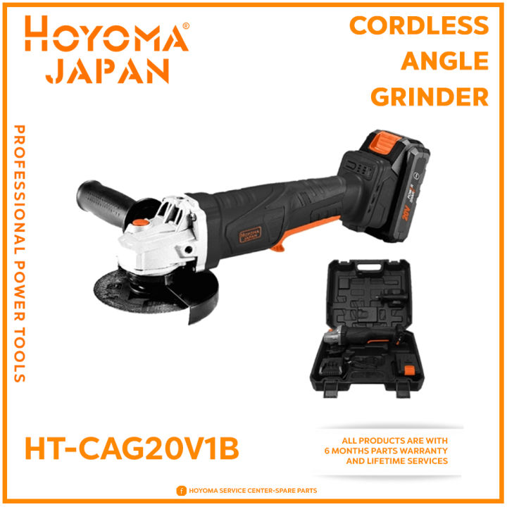 Hoyoma Japan Cordless Angle Grinder 20V Brushless with Battery Charge ...