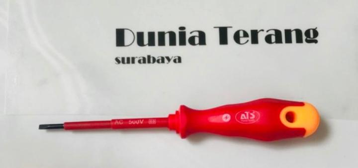 Obeng Elektrik ATS 3in + Obeng Listrik Karet Magnet 3 Plus Insulated ...