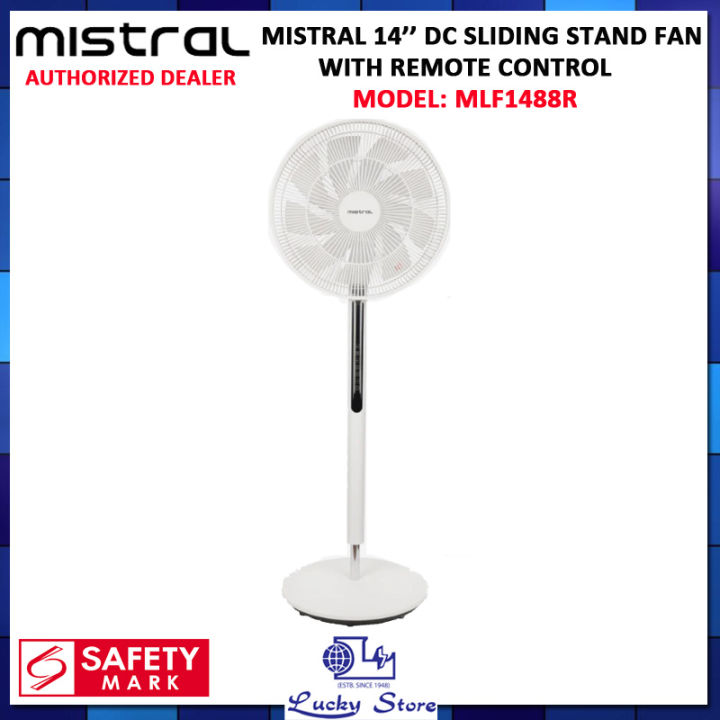 MISTRAL MLF1488R 14'' DC SLIDING FAN WITH REMOTE CONTROL, 32 SPEED ...