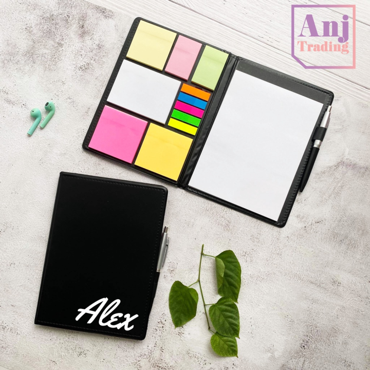 Notebook with Sticky Notes, Colored Page Markers Bundle Set ...