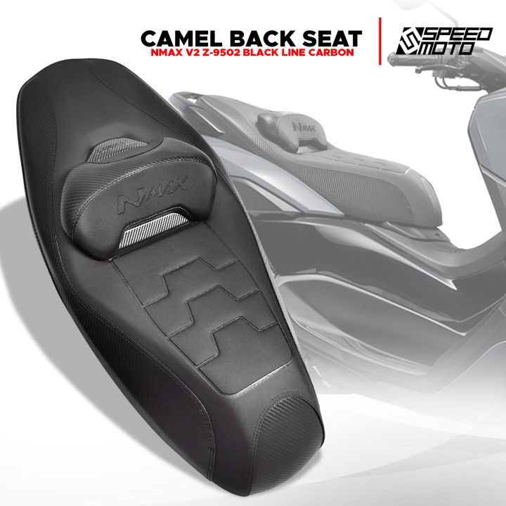 YAMAHA NMAX V2 CAMEL BACK SEAT ASSEMBLY WITH EMBROID LOGO AND CARBON ...