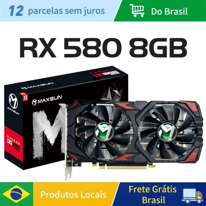 การ์ดจอ MAXSUN Radeon RX580 2048SP 8G การ์ด GDDR5 256bit HDMI + DP * 2 ...