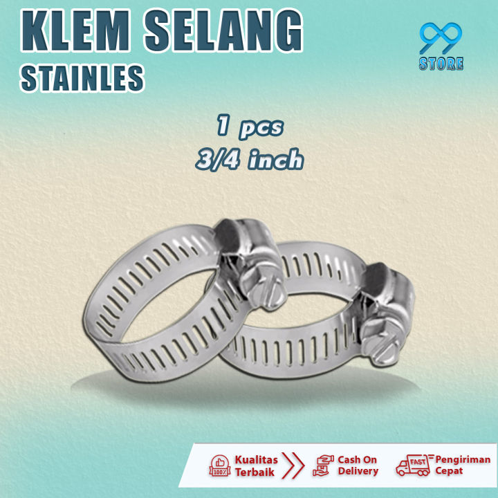 KLEM SELANG GAS / KLEM SELANG AIR / KLEM 5/8 INCH / KLEM STAINLESS ...