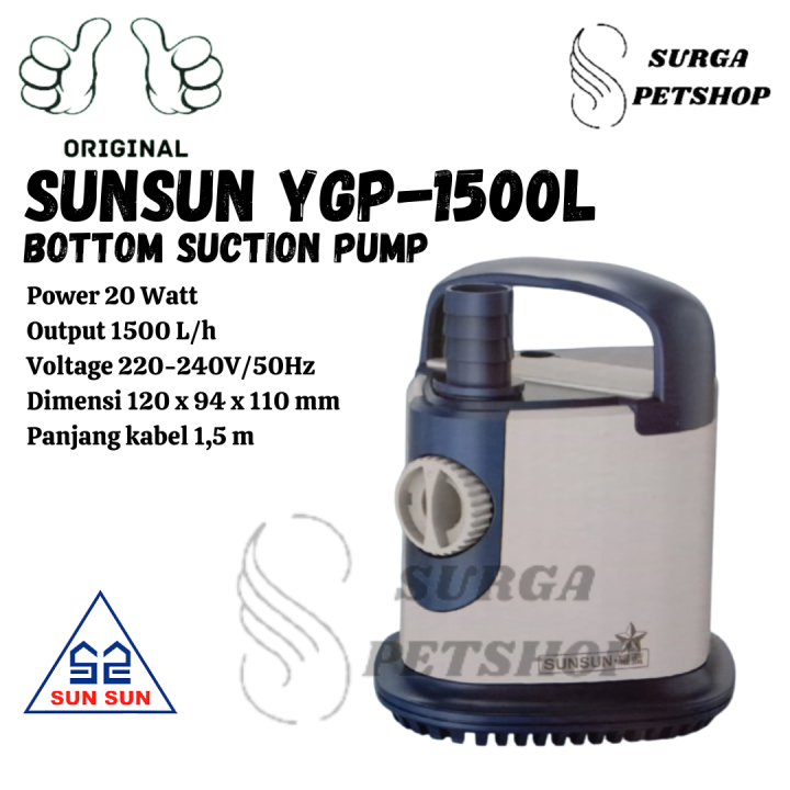 SUNSUN YGP 1500 L Pompa Air Celup Akuarium Kolam Ikan YGP1500 ...