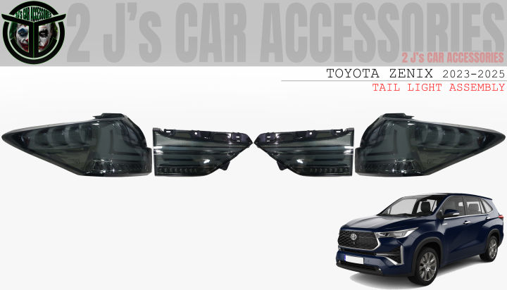 TOYOTA INNOVA ZENIX 2023 TO 2025 LED TAIL LIGHT ASSEMBLY / SMOKE BLACK ...