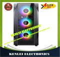 KEYTECH T1000 ATX Tempered Glass Midtower Desktop PC Gaming Case ...