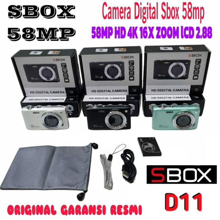 Sbox D11 Digital Camera, 58MP 4K Compact Point and Shoot Camera with ...