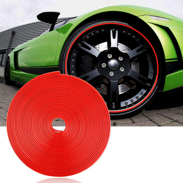 8M Car Wheel Hub Rim Edge Protector Ring Tire Guard Sticker Line Rubber ...