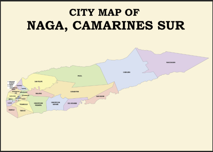 Naga City Map Waterproof A4 Laminated Chart | Lazada PH
