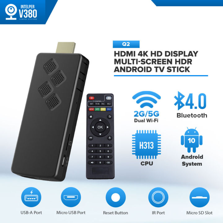 Intelper MXQ Pro Q2 TV Stick Ultra HD 8K Smart TV Box Support 2.4G / 5G Dual WiFi Bluetooth 4.0 ...