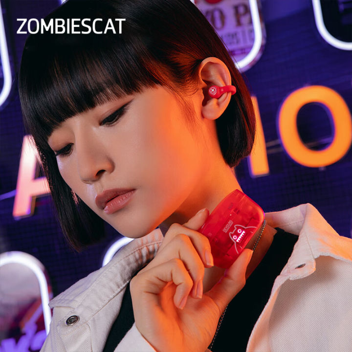 ZombiesCat MGM-004 หูฟังบลูทูธไร้สายแบบหนีบหู บลูทูธ 5.3 เอฟเฟกต์แสง ...