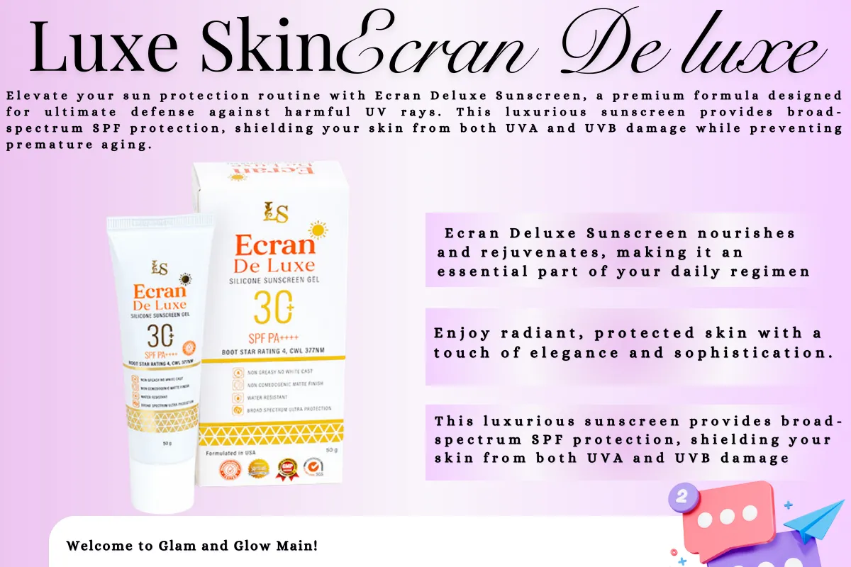 Luxeslim Ecran De Luxe Silicone Sunscreen Gel Spf30 Non Greasy No White ...