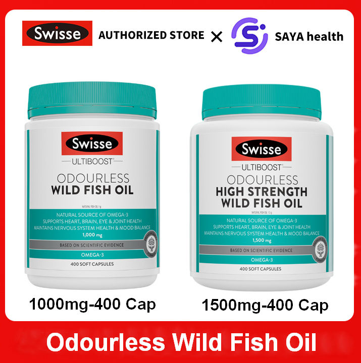 Swisse Ultiboost Odourless High Strength Wild Fish Oil 1500mg/1000mg 400 Capsules | Lazada PH