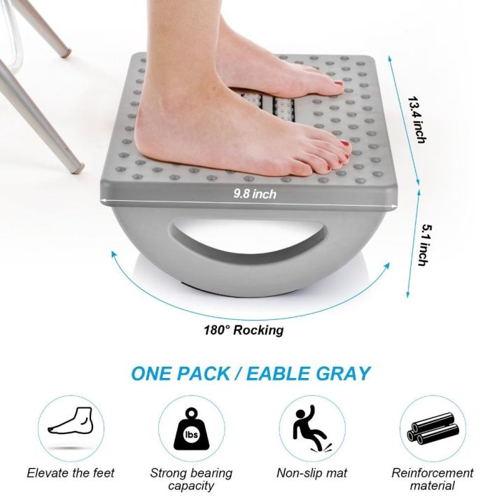 Adjustable Shakeable Foot Rest for Desk Footrest Ergonomic Foot Stool ...