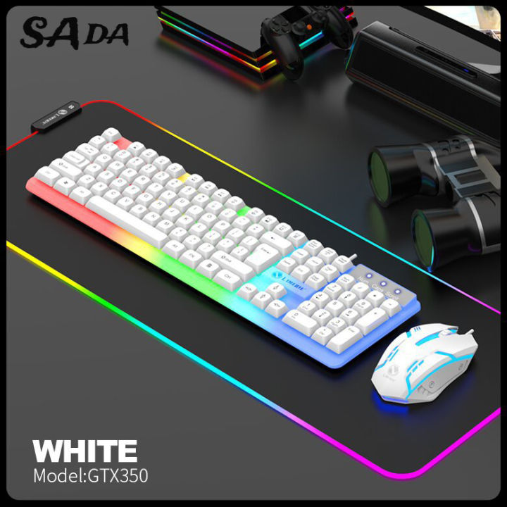 SADA bàn phím được chiếu sáng chuột USB cảm giác cơ học bộ phím bấm ...